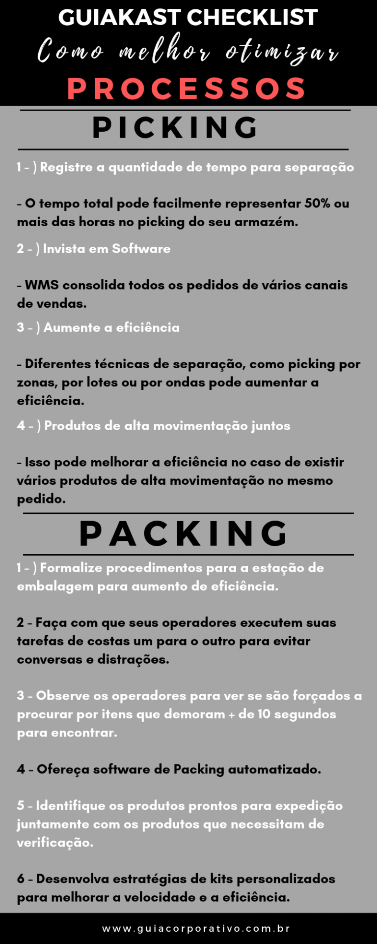 Checklist - Processos - Guia Corporativo